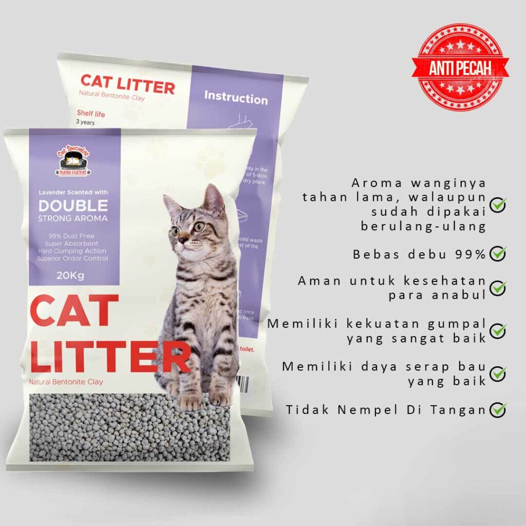 Cat Liter/Pasir Kucing 25L (20Kg) - The 1st Cat Specialist Hospital